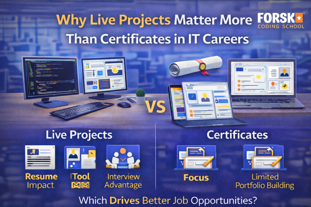 Why Live Projects Matter More Than Certificates in IT Careers